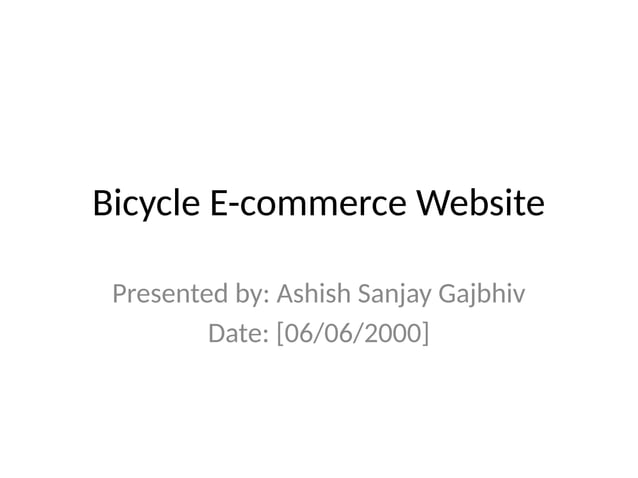 Bicycle_Ecommerce_Presentation_Ashish.pptx
