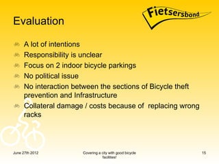 Bicycle parking facilities | PPT