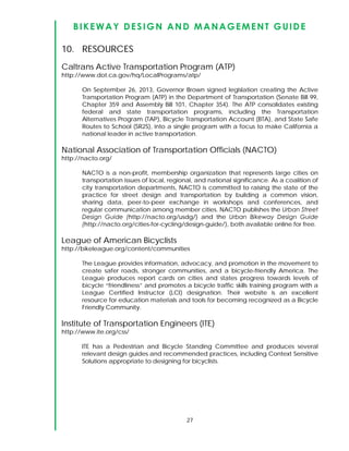 Bicycle Design & Management Guide | PDF