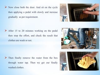 Bicycle power washing machine without electricity | PPT