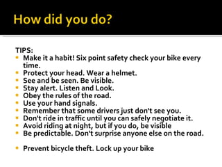 Bicycle safety! | PPT
