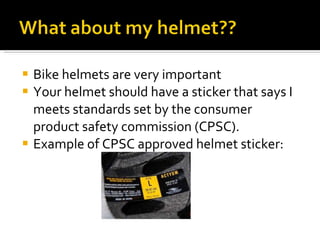 Bicycle safety! | PPT