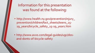 Bicycle safety | PPTX