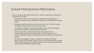 RAKERNAS PPS BETAKO Betako Merpati Putih 2025 Bidang 1 Organisasi | PPT