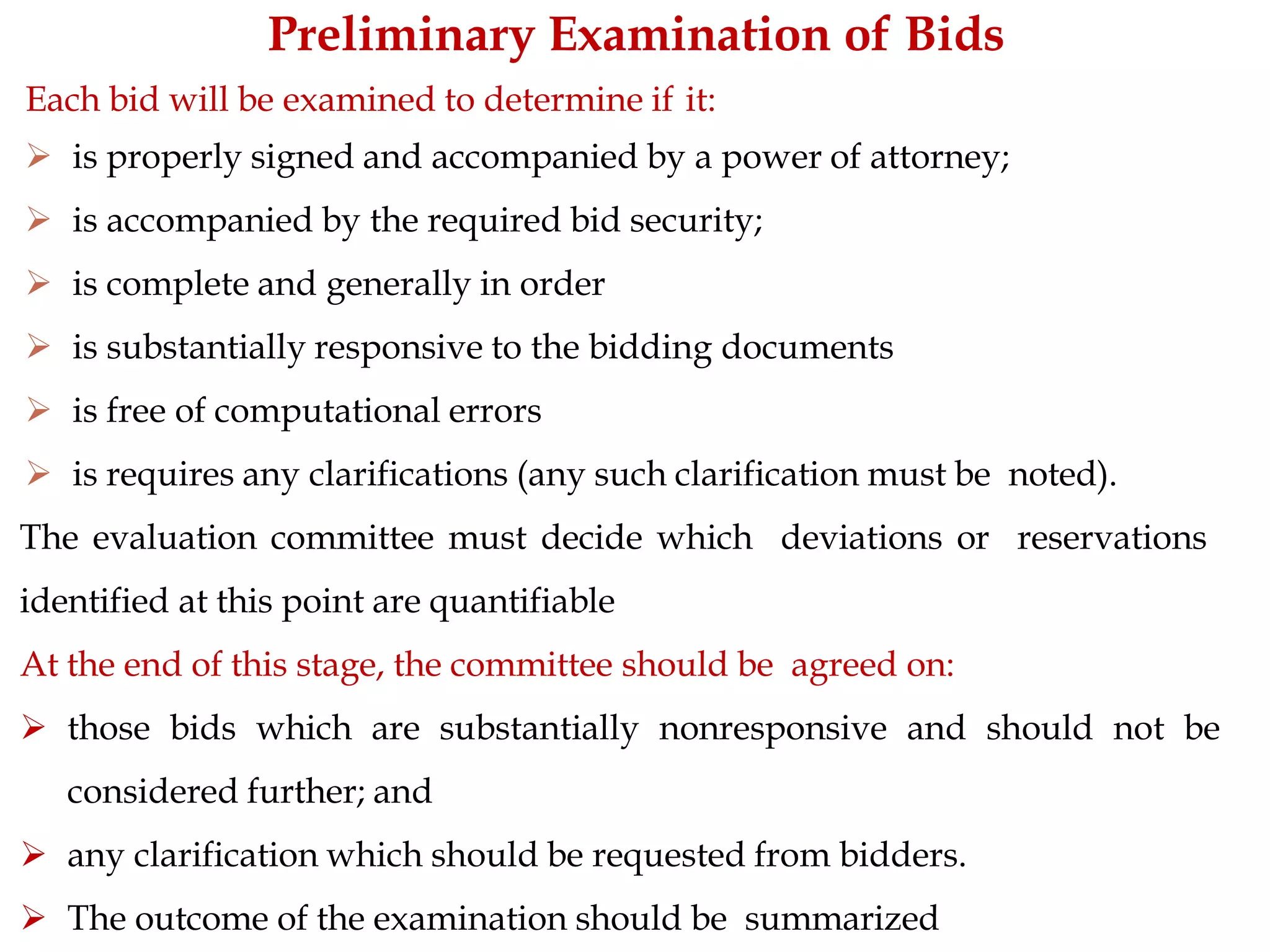 Bid Submission and Evaluation | PPTX
