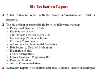 Bid Submission and Evaluation | PPTX
