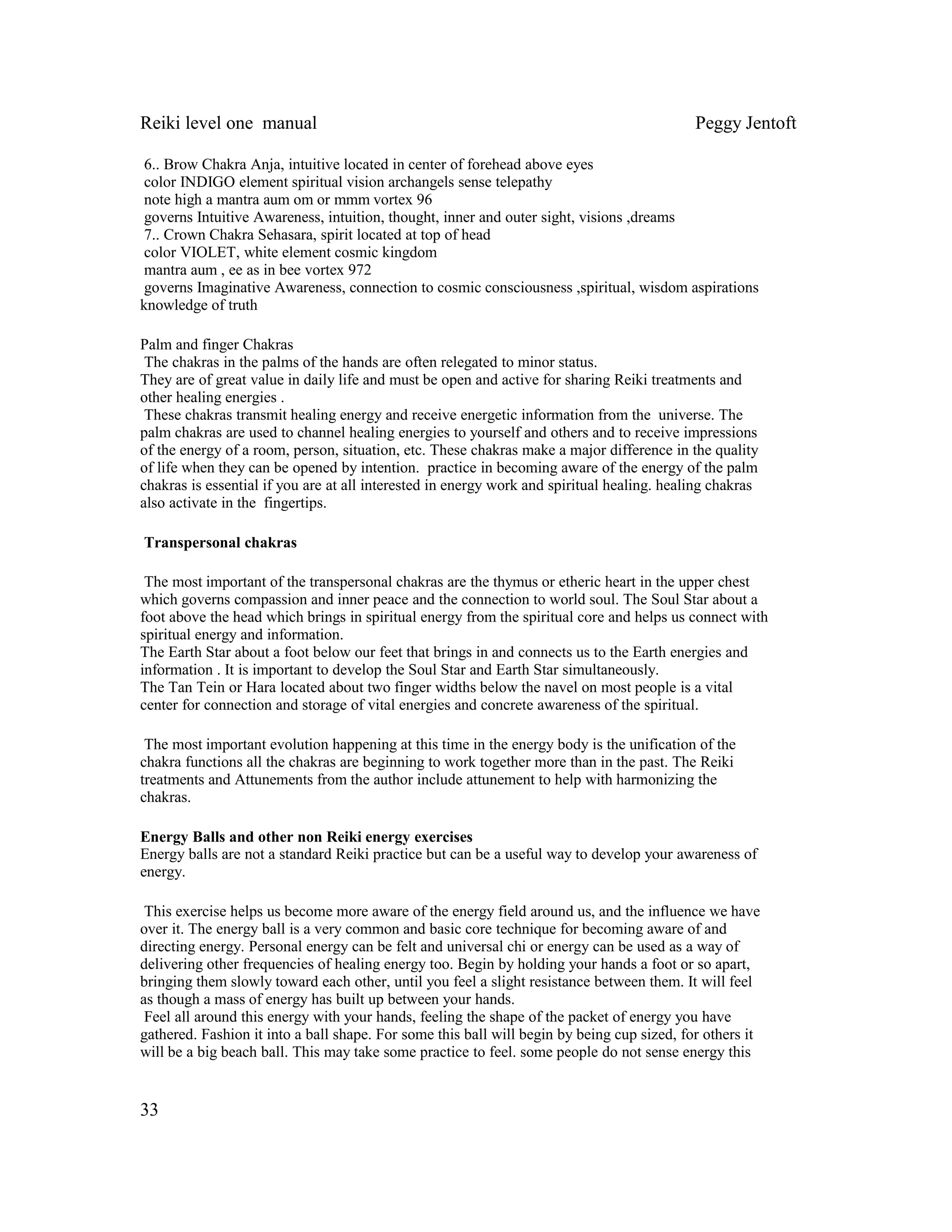 Reiki level-one-manual-peggy-jentoft | PDF