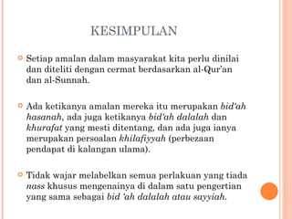 Bida'ah Dalam Masyarakat | PPT