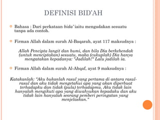 Bida'ah Dalam Masyarakat | PPT