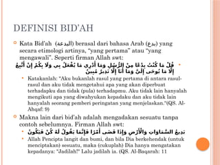 FIQIH BIDAH - PPT-BIDAH-BIDAH----------- | PPTX