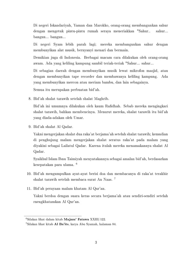 Bidah ramadhan | PDF