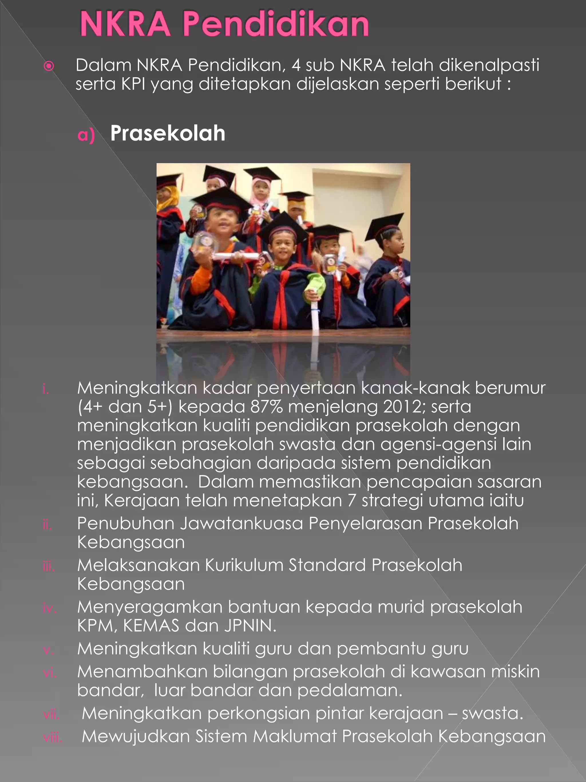 Bidang keberhasilan utama nasional (nkra ) pendidikan | PDF