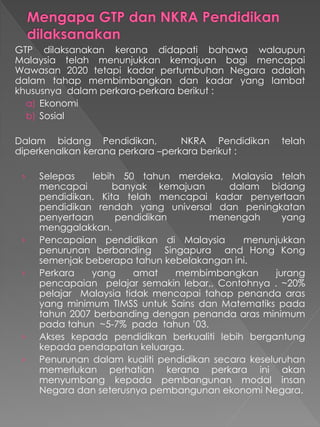 Bidang keberhasilan utama nasional (nkra ) pendidikan | PDF