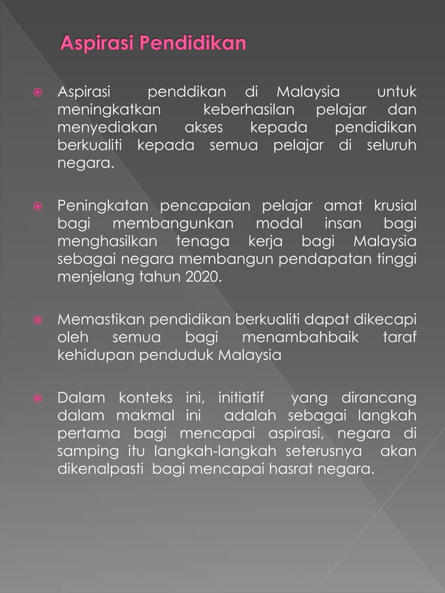 Bidang keberhasilan utama nasional (nkra ) pendidikan | PDF