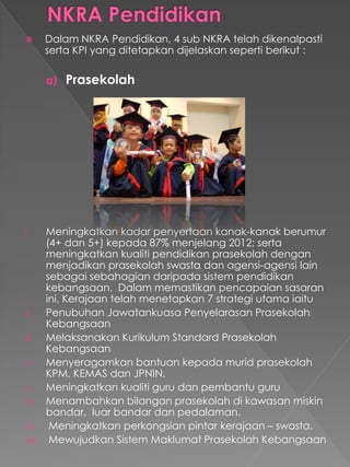 Bidang keberhasilan utama nasional (nkra ) pendidikan | PDF