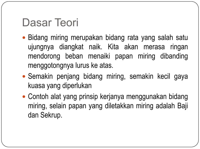 Bidang Miring | PPTX