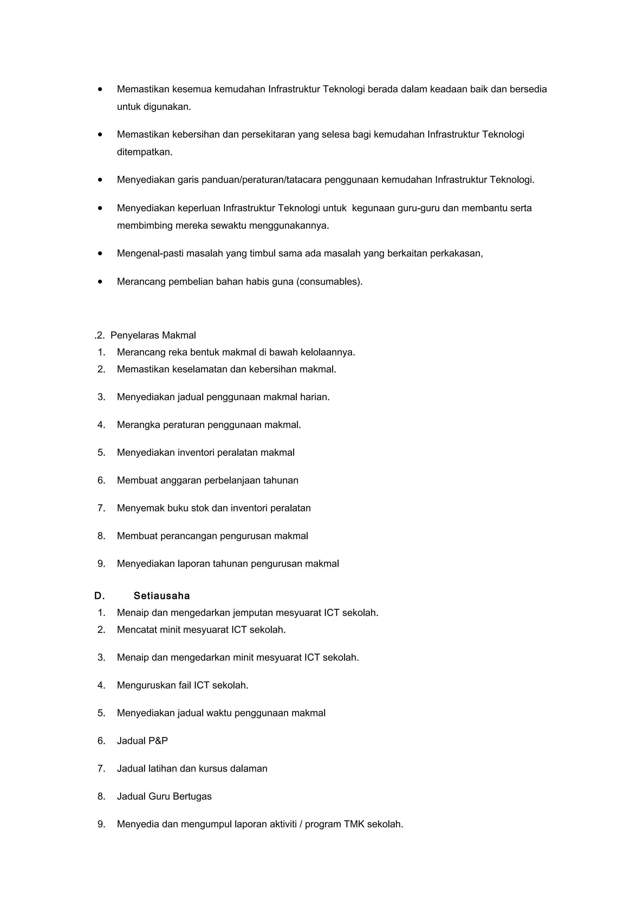 Bidang tugas ajk ict | DOC