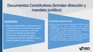 Bid banco interamericano de desarrollo derecho internacional | PDF