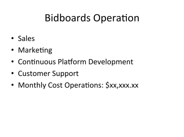 Electronic Billboards Bidding System - Bidboards - Business plan - v7 ...