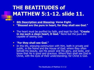 The Beatitudes Of Matthew 5. | PPT