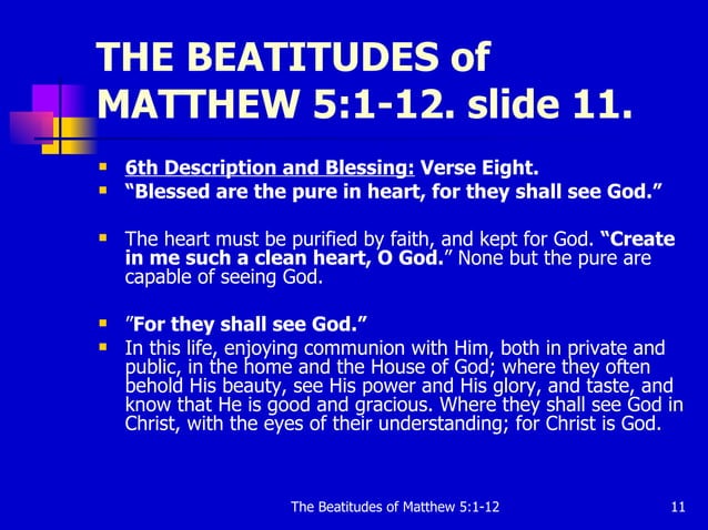 The Beatitudes Of Matthew 5. | PPT | Christianity | Religion & Spirituality
