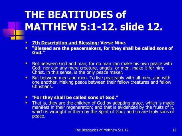 The Beatitudes Of Matthew 5. | PPT | Christianity | Religion & Spirituality
