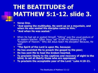 The Beatitudes Of Matthew 5. | PPT