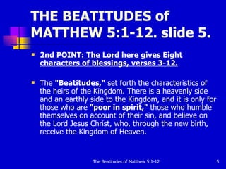 The Beatitudes Of Matthew 5. | PPT