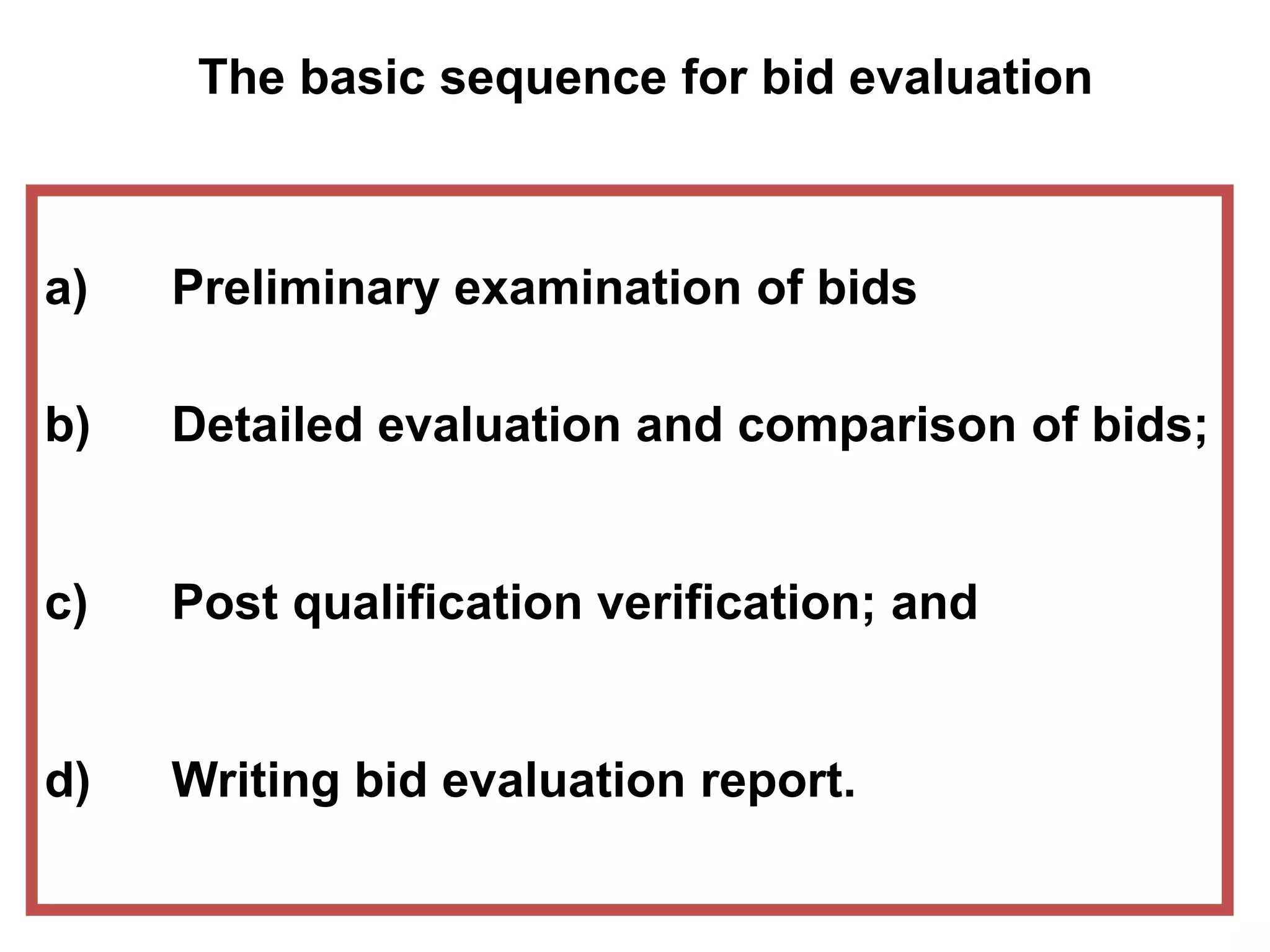 Bid Evaluation | PDF