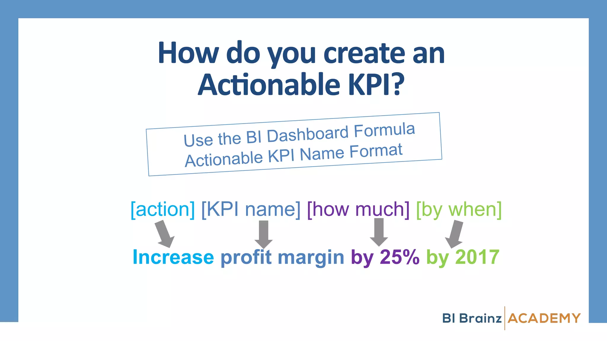 BI Dashboard Formula Methodology: How to make your first big data visualization in any tool | PDF