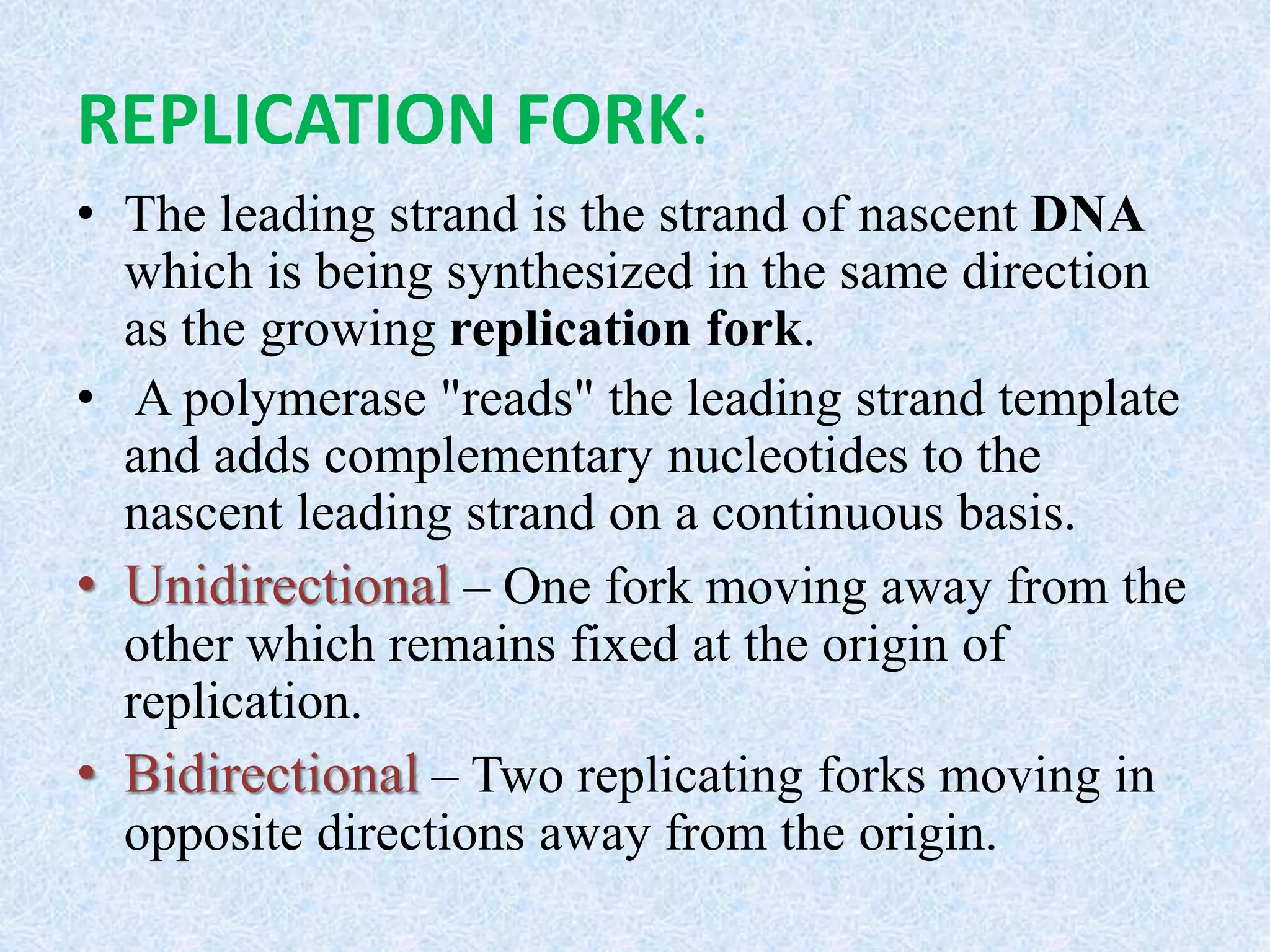 Bidirectional and rolling circular dna replication | PPTX