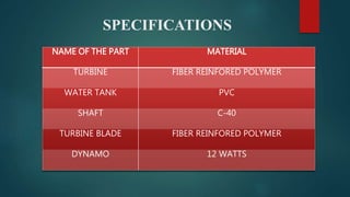 Bidirectional floating hydro turbine | PPTX | Physics | Science