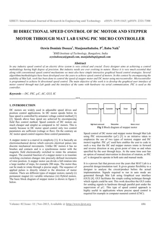 Bi directional speed control of dc motor and stepper | PDF