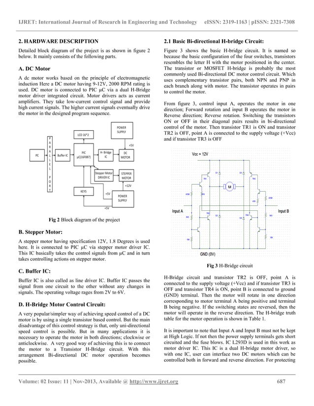 Bi directional speed control of dc motor and stepper motor through mat lab using pic micro ...