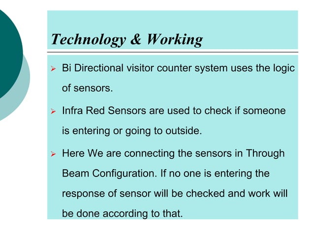Bi directional visitor counter rewat | PPTX