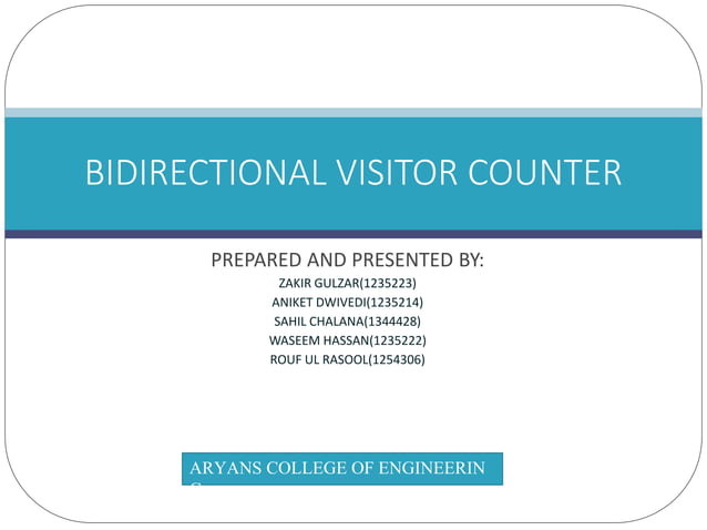 Bidirectional visitor counter | PPTX