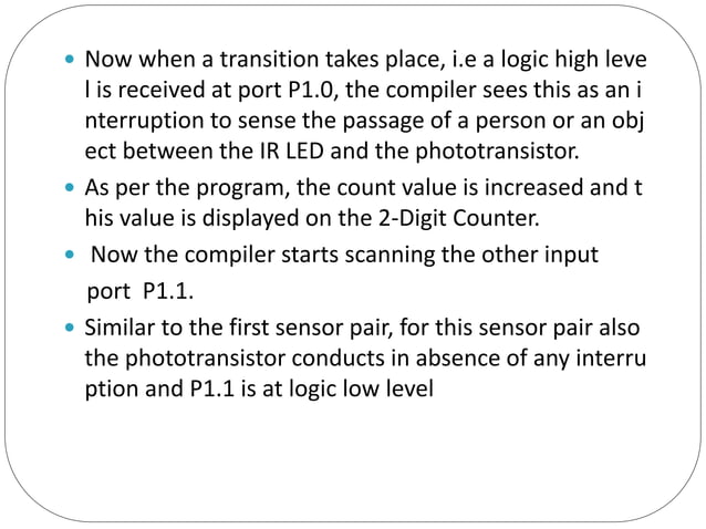Bidirectional visitor counter | PPTX