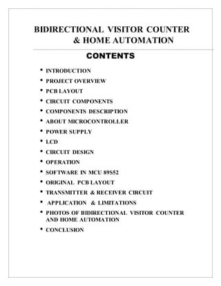 Bidirectional visitor counter & home automation by Jitendra Dhaka | DOCX | Computing ...