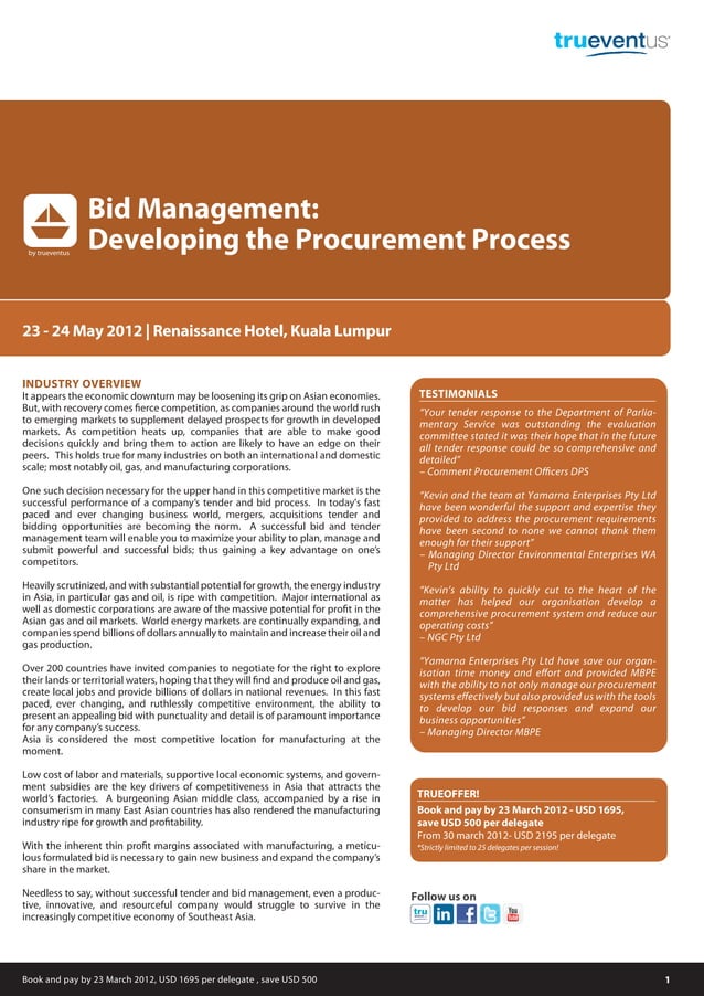 Bid Management: Developing the Procurement Process | PDF