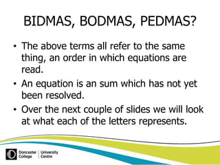 Bidmas | PPT