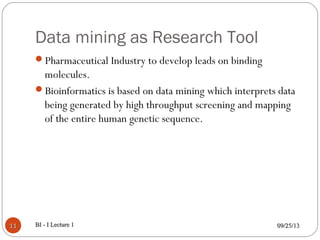 INTRODUCTION TO BUSINESS INTELLIGENCE and DATA MINING | PPT