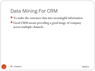 INTRODUCTION TO BUSINESS INTELLIGENCE and DATA MINING | PPT
