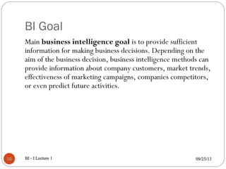 INTRODUCTION TO BUSINESS INTELLIGENCE and DATA MINING | PPT