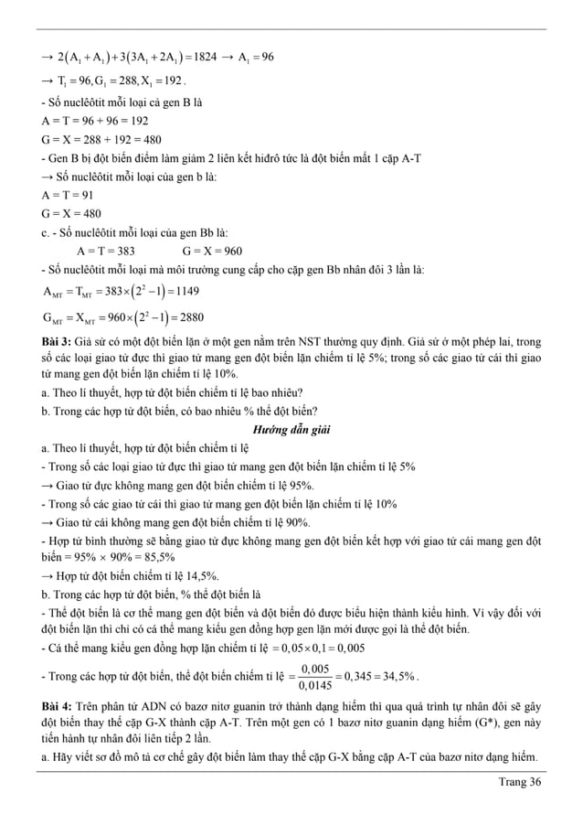 Bồi dưỡng học sinh giỏi Sinh Học 12 - Phan Khắc Nghệ (Di truyền học - Tiến hóa - Sinh thái học ...