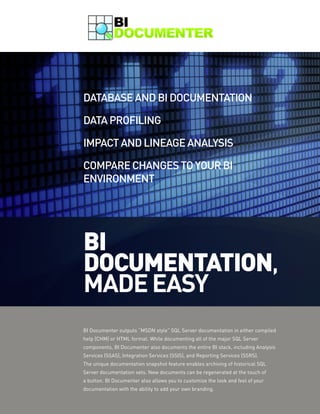 BI Documenter - Pragmatic Works | PDF | Databases | Computer Software and Applications