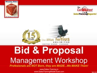 Bid Proposal Management Workshop | PPT