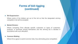 The Basics of Bid rigging | PPTX