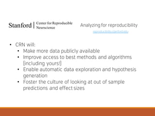 Brain Imaging Data Structure and Center for Reproducible Neuroscince | PPT