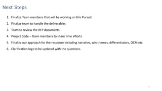Bid Summary Deck | Bid Management & Presales | PPTX
