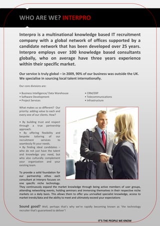 Bi dw brochure interpro europe | PDF